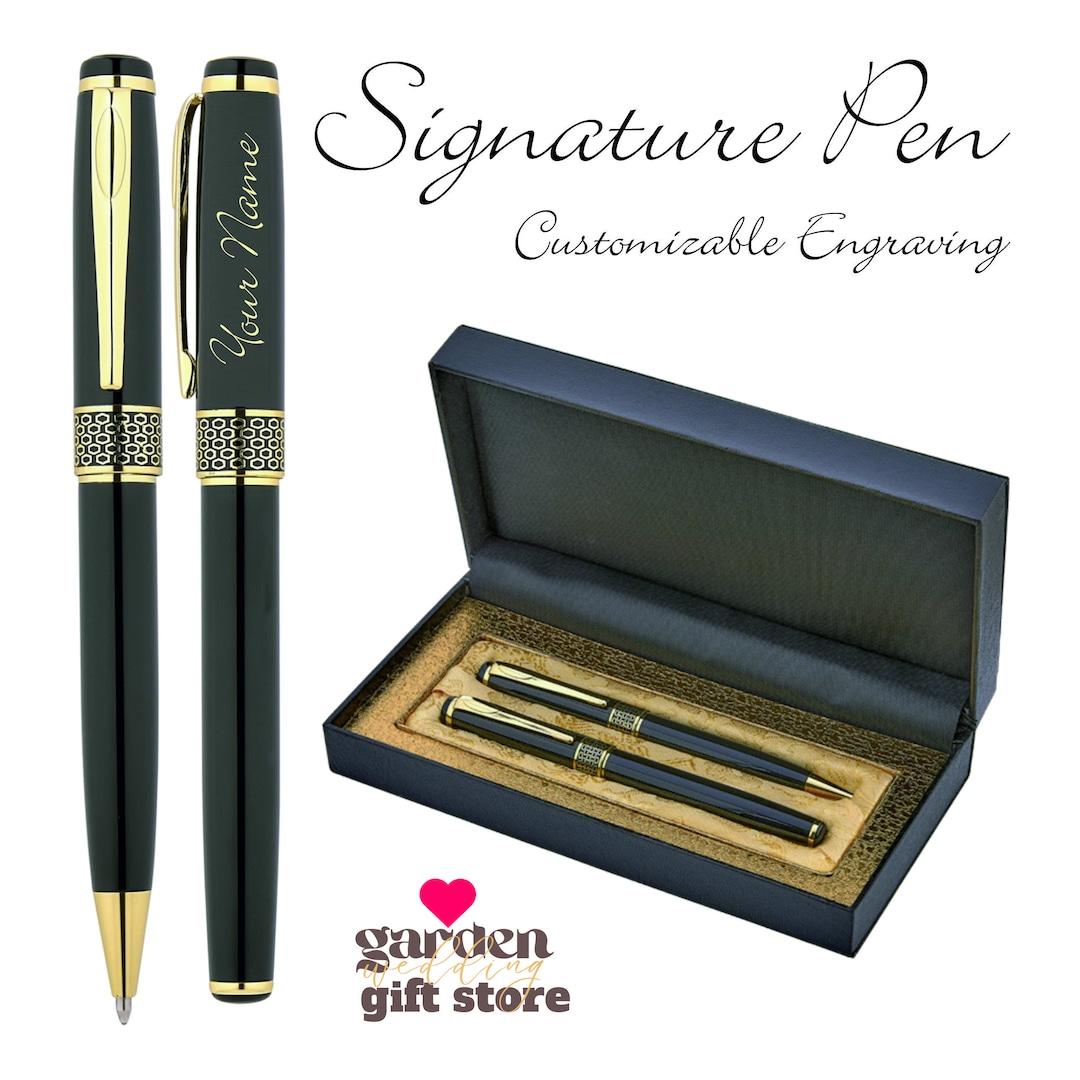 Elegant Wedding Signing Pen | Custom Names Engraved | Unique Wedding ...