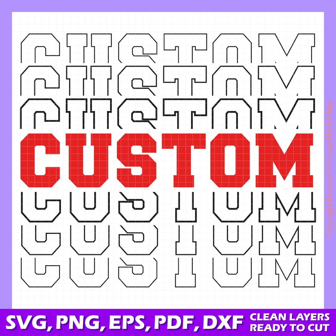 Custom Varsity Mascot Font SVG: Arched College Sport Design (digital ...