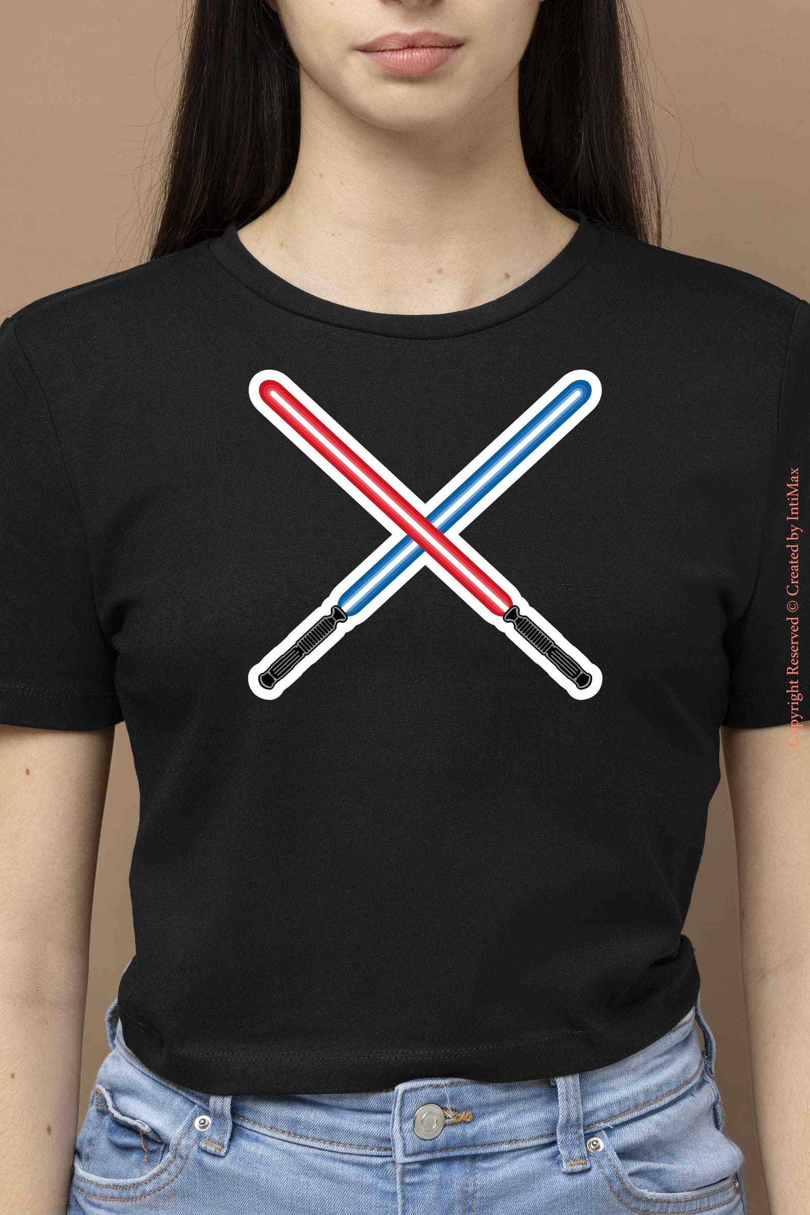Crossed Lightsabers SVG: Red and Blue Cut File (digital Download) - Etsy