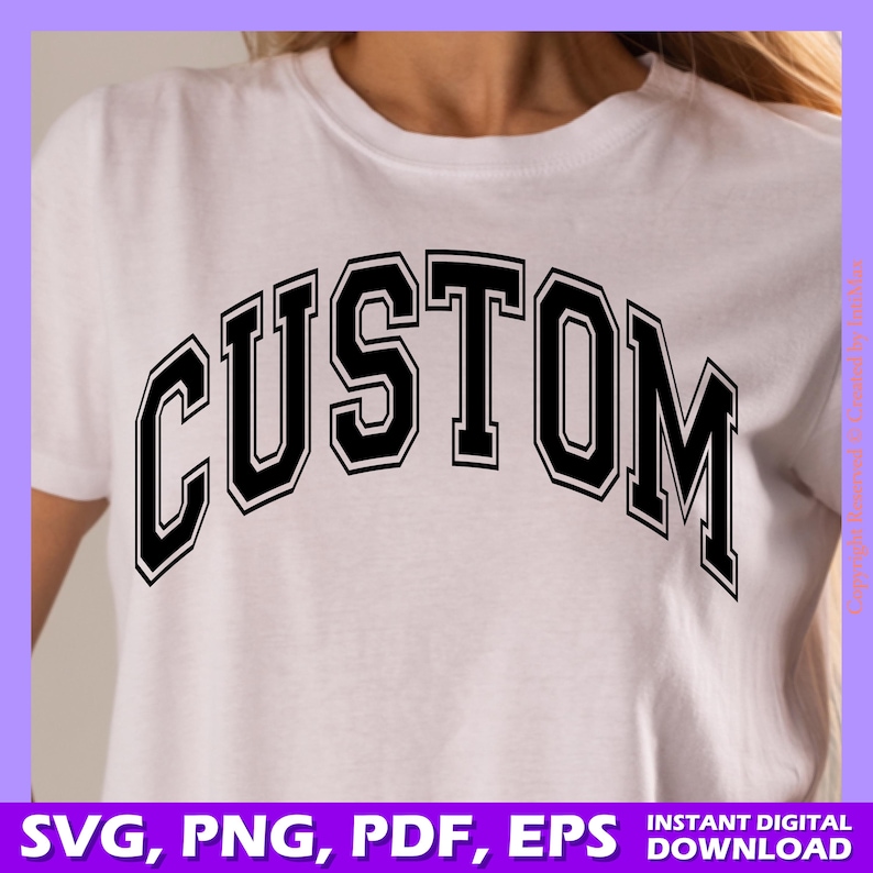 Custom Varsity Font SVG: Arched College Sport Design (digital Download ...