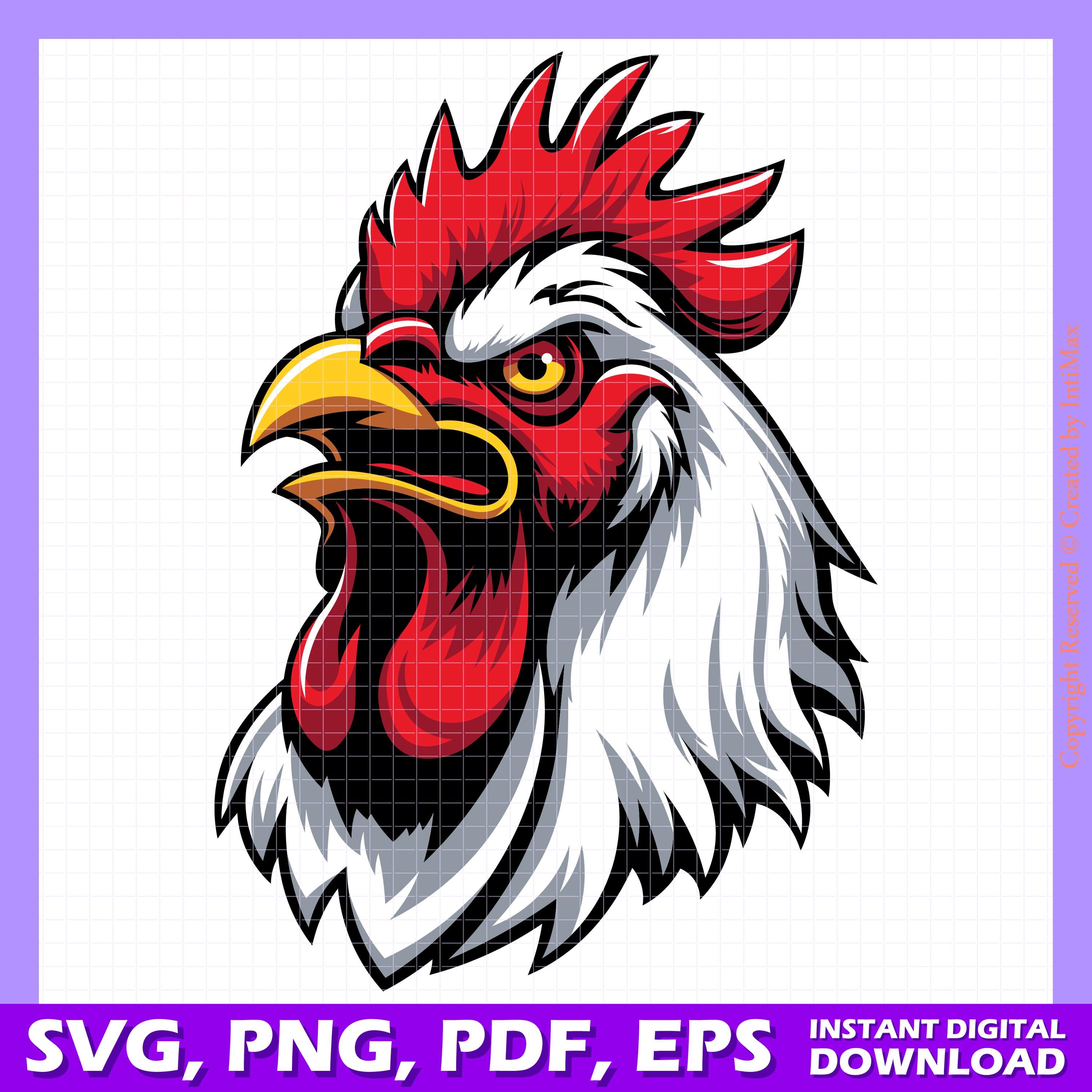 Rooster Head SVG, Roosters Svg, Rooster Logo SVG, Chicken Head Svg ...