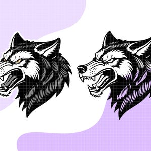 Aggressive Wolf Head SVG: Mascot Logo for Cricut (digital Download) - Etsy
