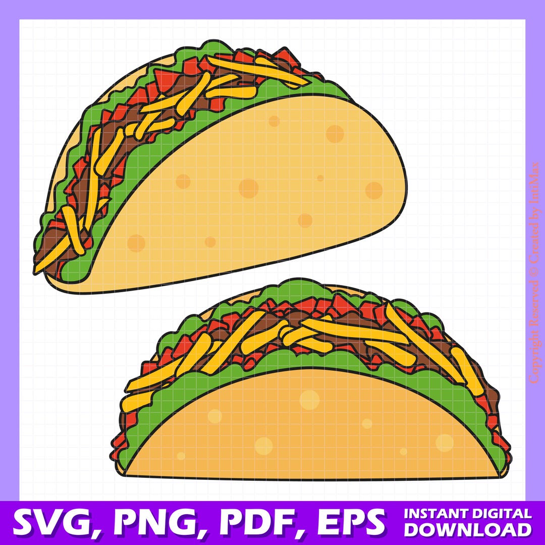 Taco SVG Bundle: Mexican Food Clipart (digital Download) - Etsy