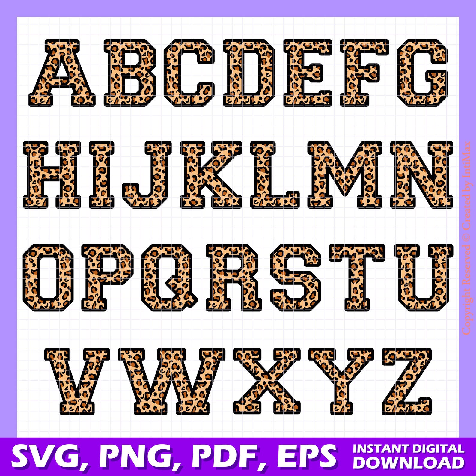 Leopard Alphabet Letters Svg, Leopard Alphabet Clipart, Leopard Letters ...
