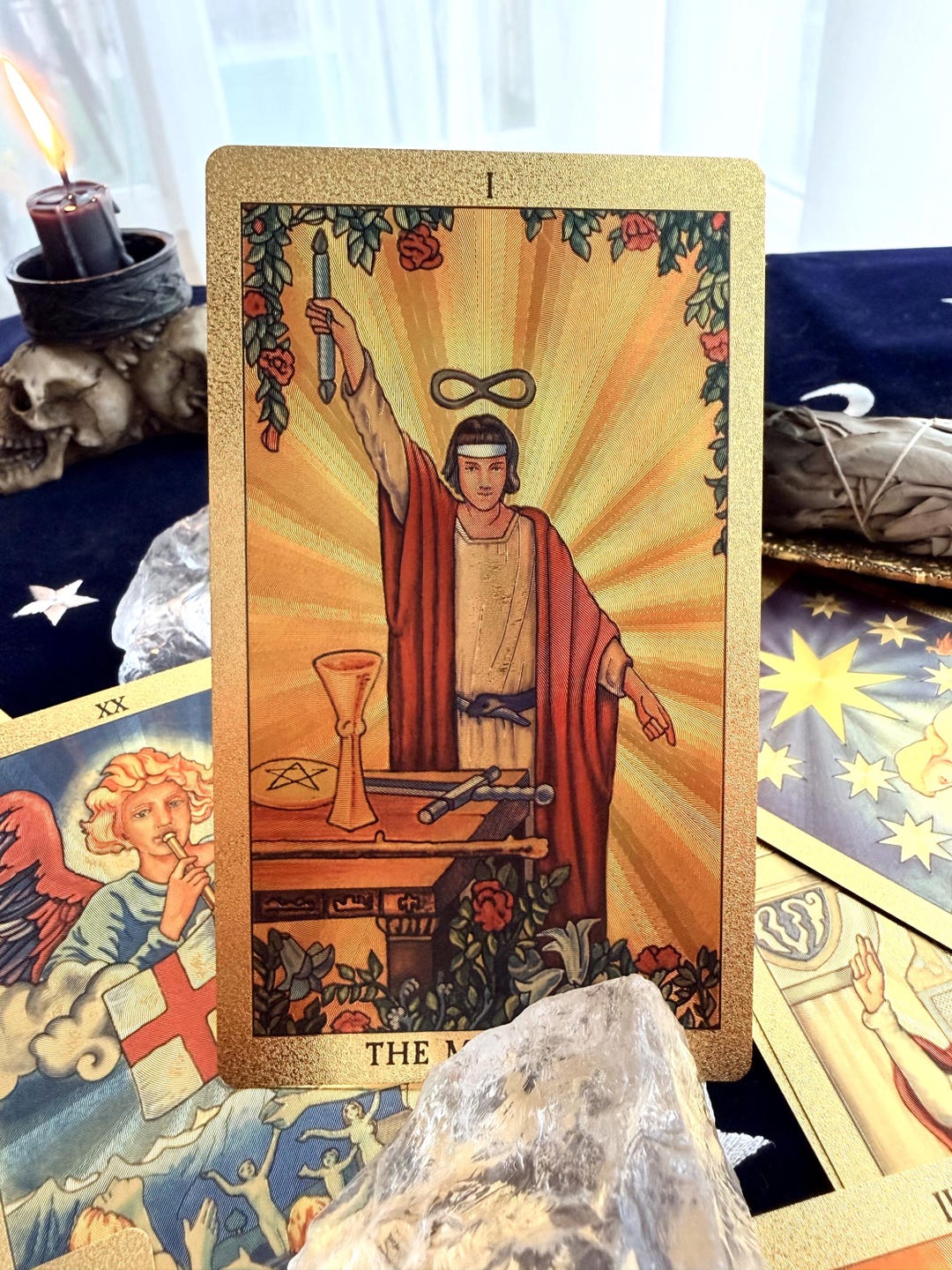 GOLD TAROT Deck, 78 Tarot Cards, Gold Foil Cards, Luxury Tarot, Gold ...
