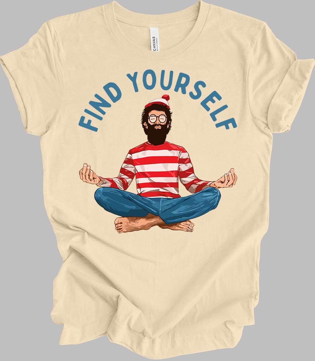 Find Yourself Meditation Tee | Whimsical Graphic T-shirt | Where's ...