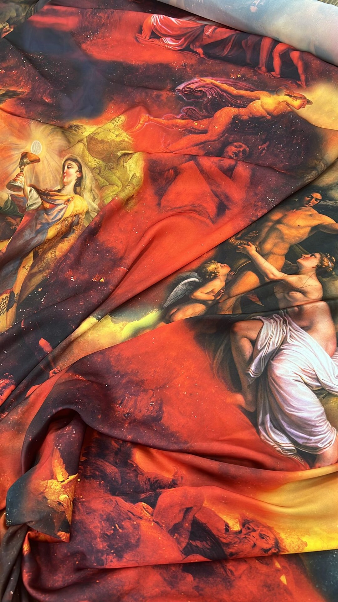 Angel Digital Print Fabric, Vintage Design Fabric by the Yard - Etsy
