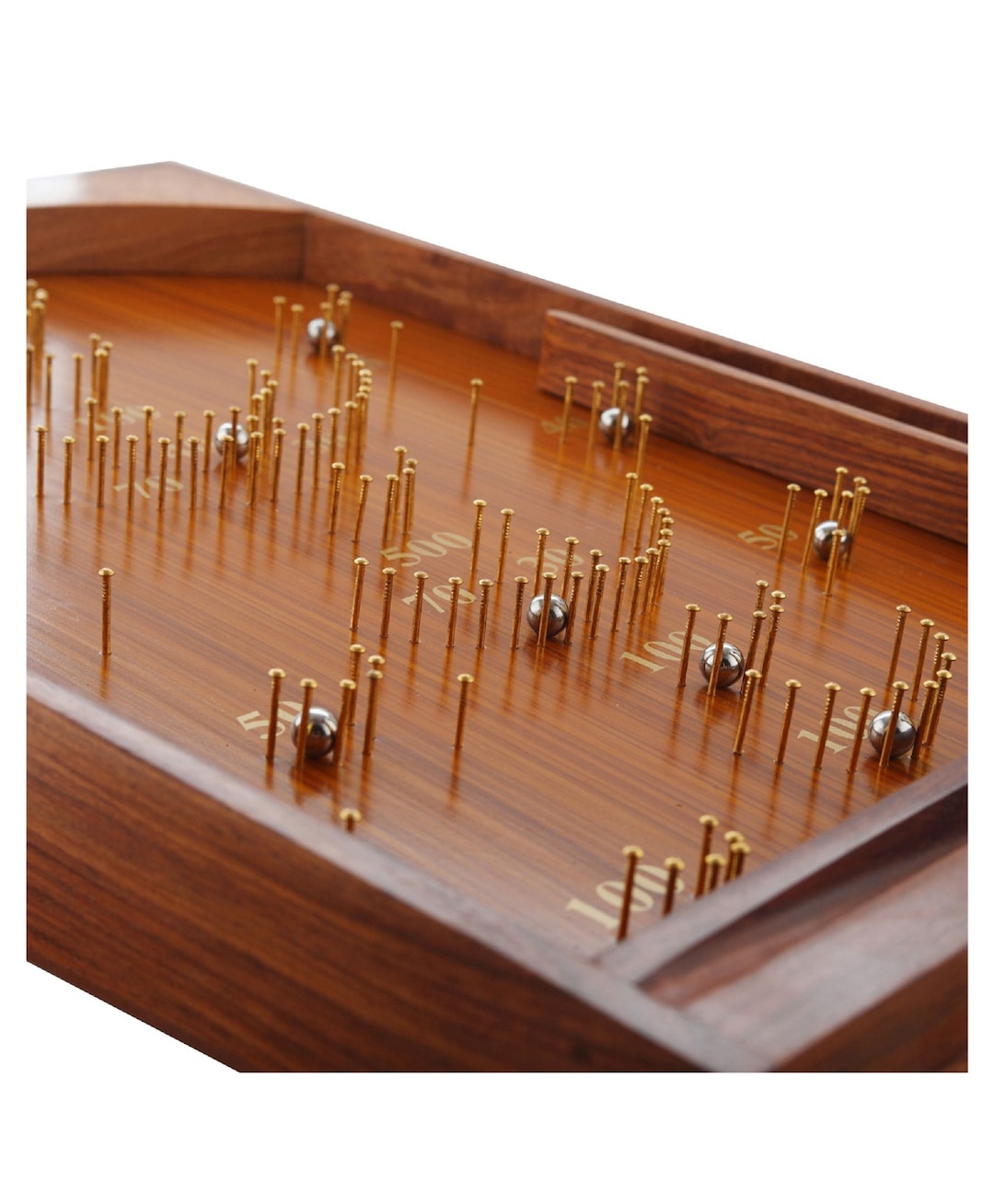 Traditional Wooden Crafted Tabletop Pinball Game Wooden Pinball Board ...