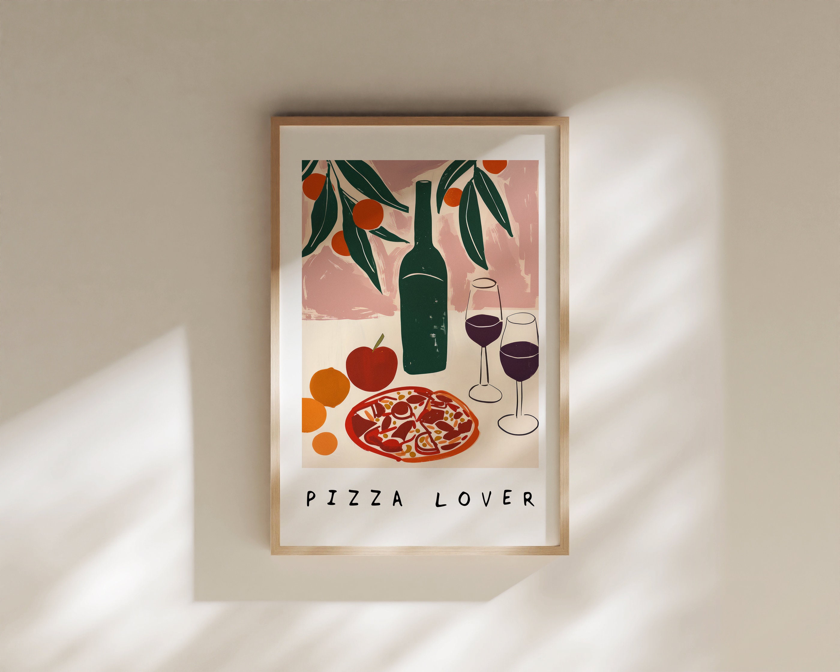 Pizza Print, Retro Italian Poster, Retro Food Art, Vintage Food Print ...