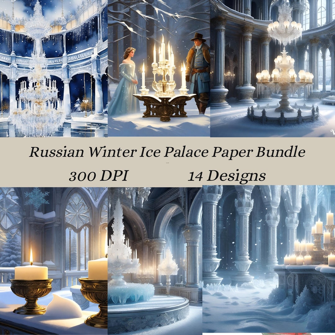 Russian Winter Ice Palace Paper Bundle - Etsy
