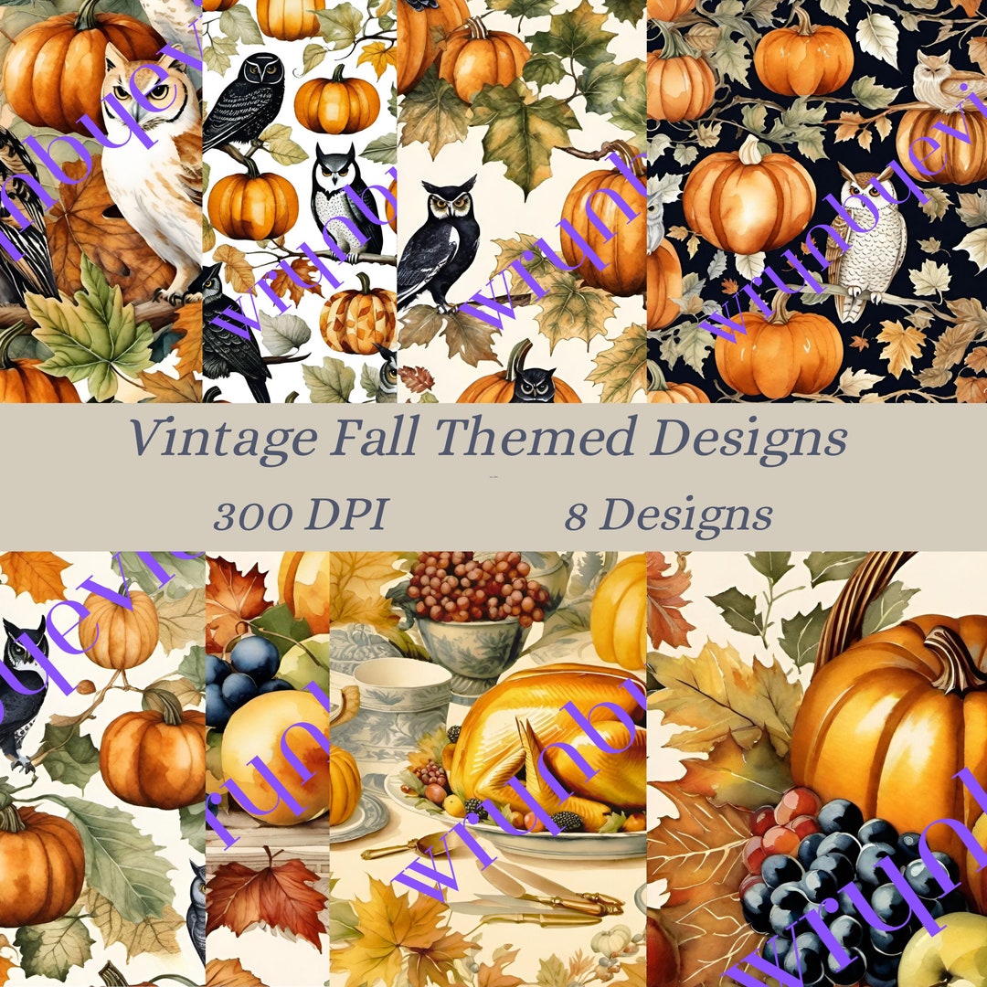 Fall Themed Paper Bundle for Scrap Book Junk Journal Paper - Etsy