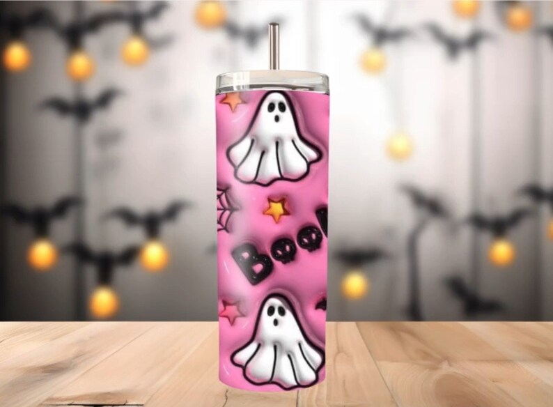 Inflated Puff Look Boo Ghost Halloween Tumbler - Etsy