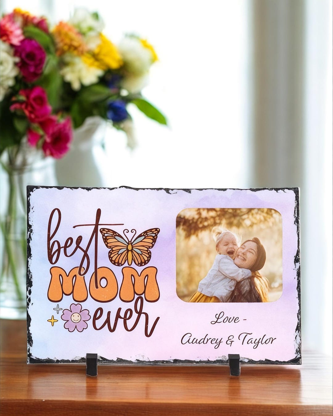 Best Mom Ever Customized Slate With Stand | Mother’s Day Gift | Mother ...