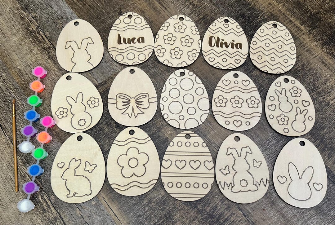 Set of 15 Easter Egg Coloring DIY Set - Etsy