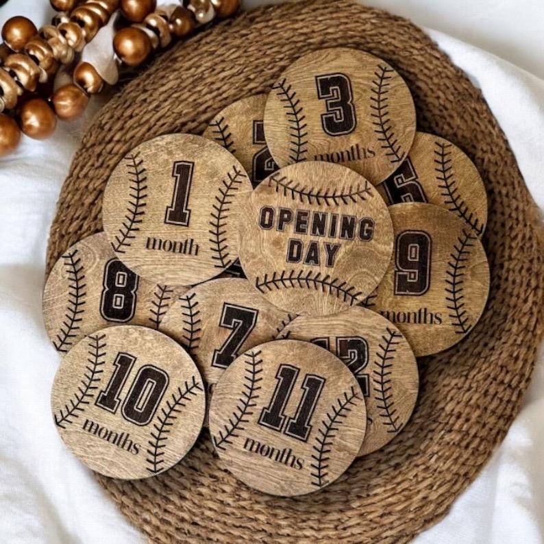 Baseball Baby Milestone Cards - for Baby’s First Year - Etsy