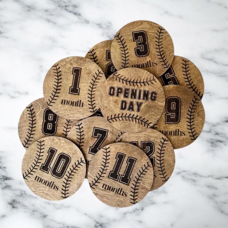 Baseball Baby Milestone Cards - for Baby’s First Year - Etsy