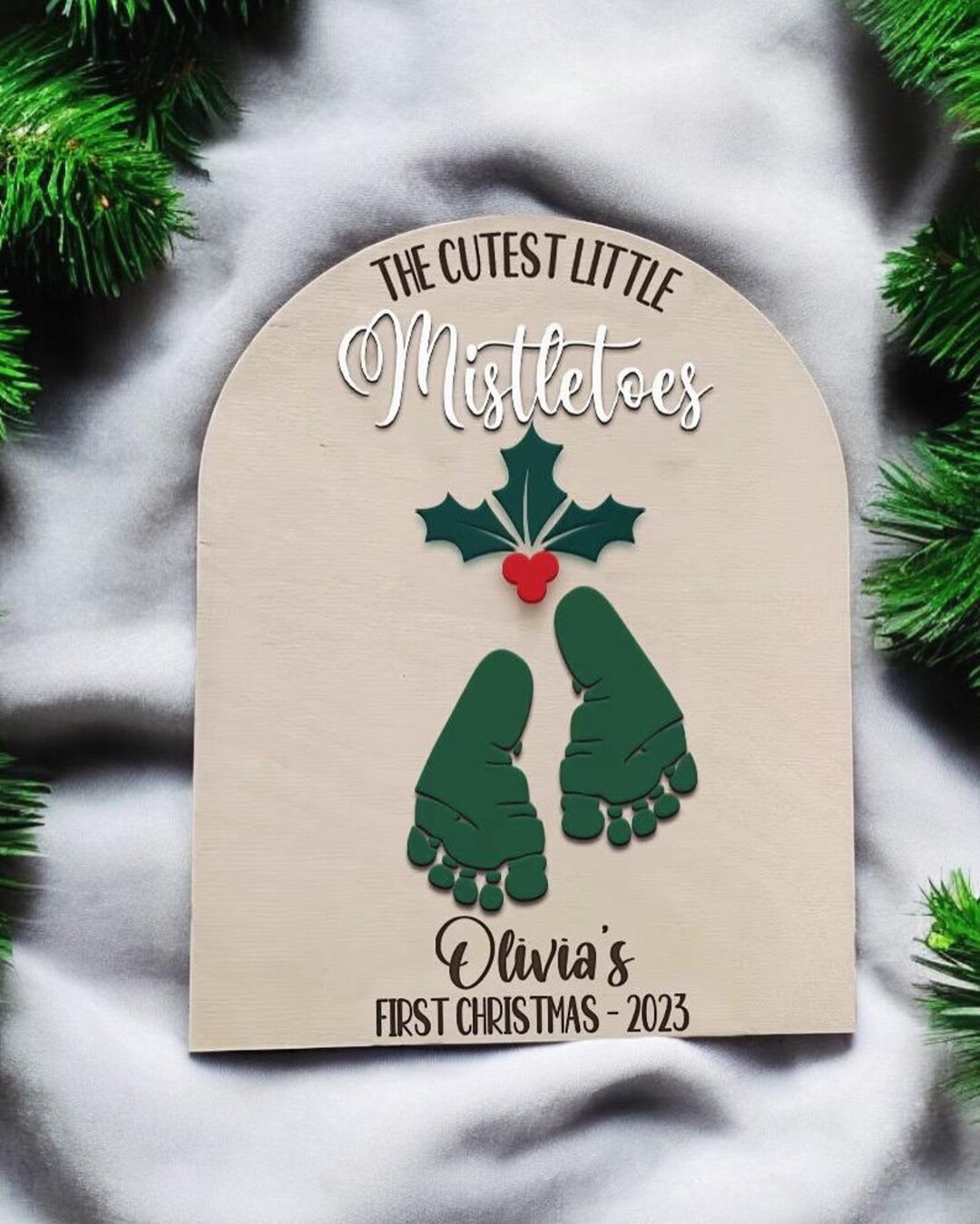 The Cutest Little Mistletoes Footprint Keepsake Christmas Sign - Etsy