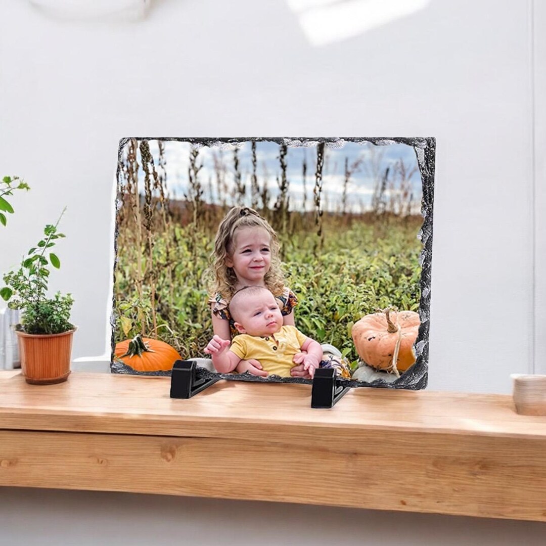 Rectangle Shaped Custom Photo Slate With Stand - Etsy