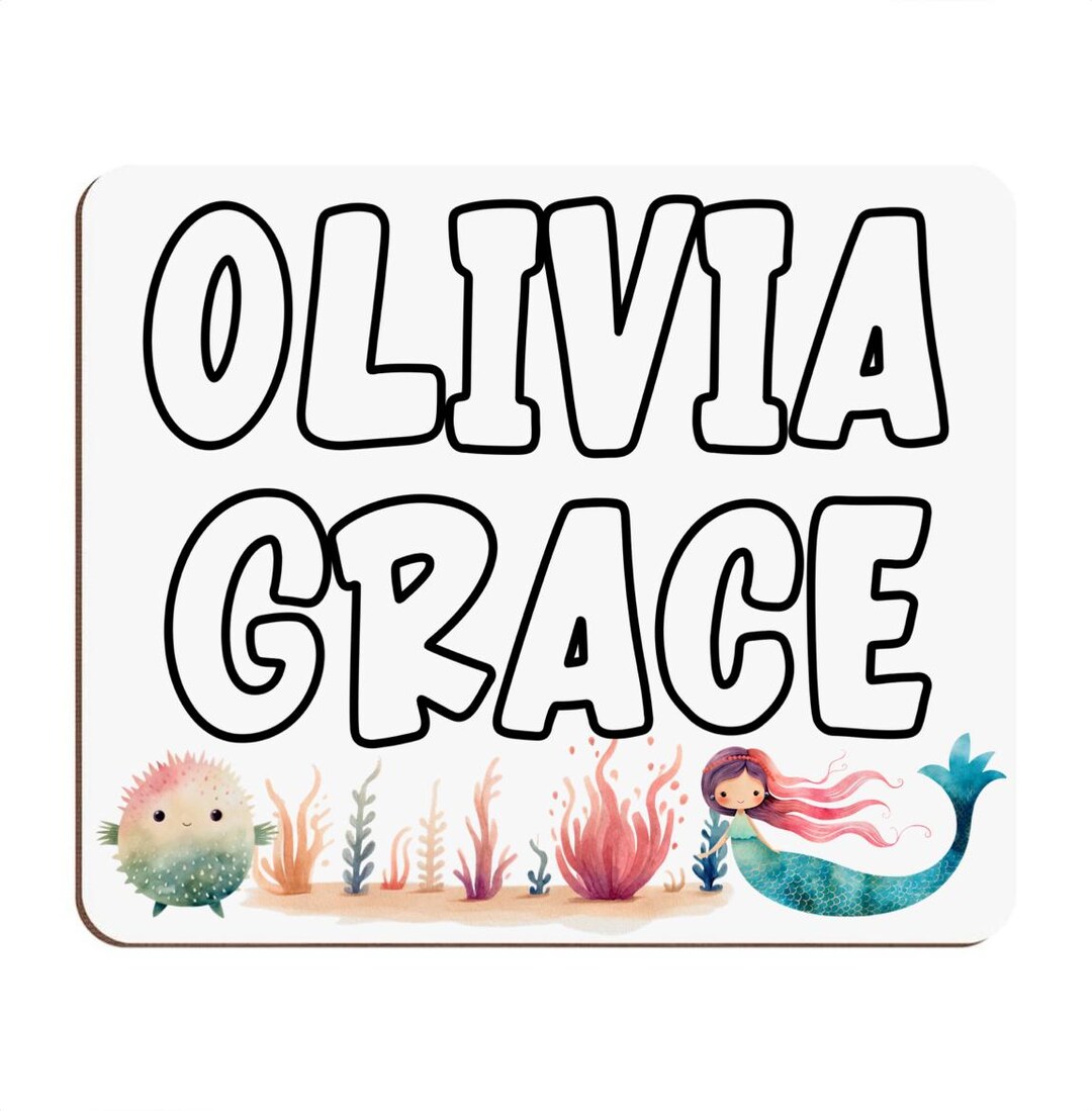 Personalized Name Coloring Whiteboard for Kids - Etsy