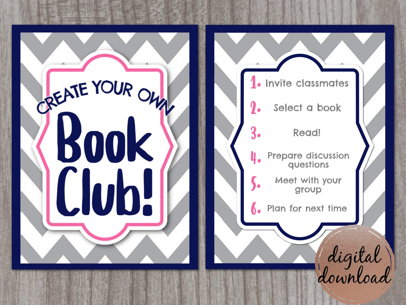 Book Club Printable for School Library or Classroom | Library Posters ...