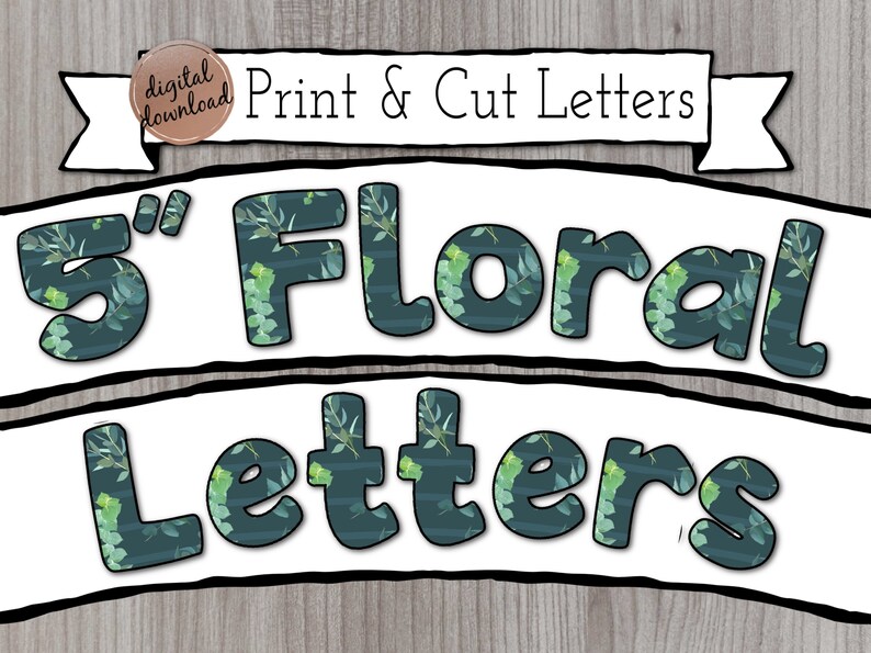 5 Inch Printable Letters and Numbers for Bulletin Boards - Etsy
