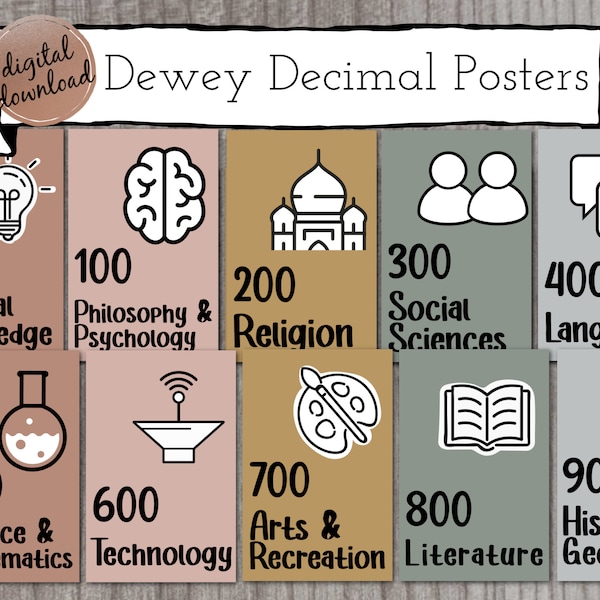 Dewey Decimal Poster - Etsy