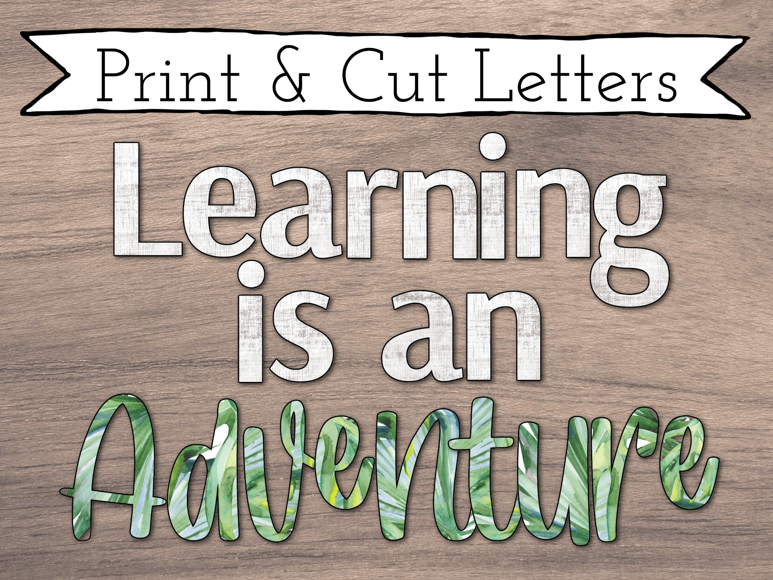 Printable Letters for Classroom | Print and Cut Letters | Farmhouse ...