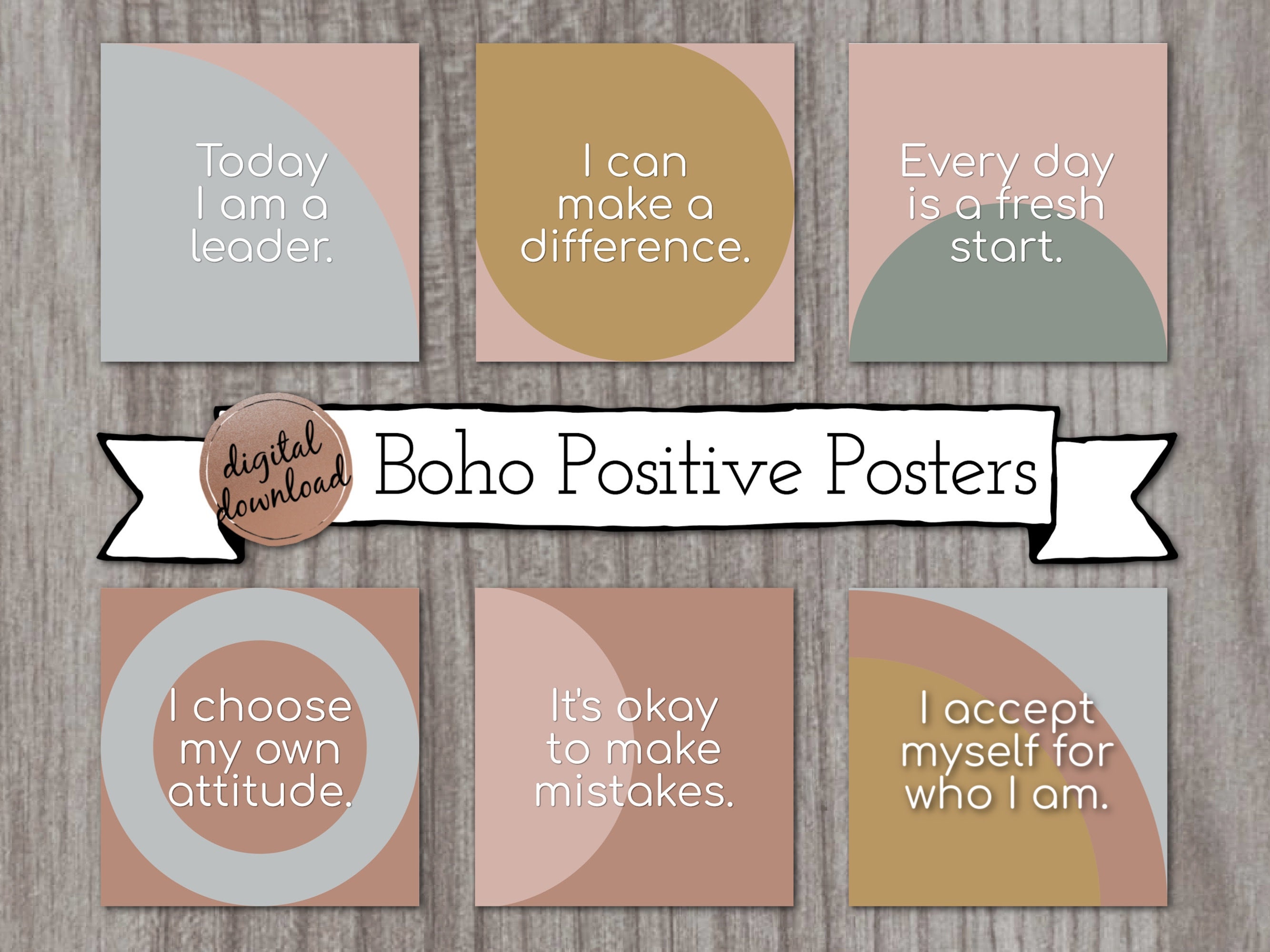 Positive Self Talk Prints 6 Motivational Printable Posters for ...