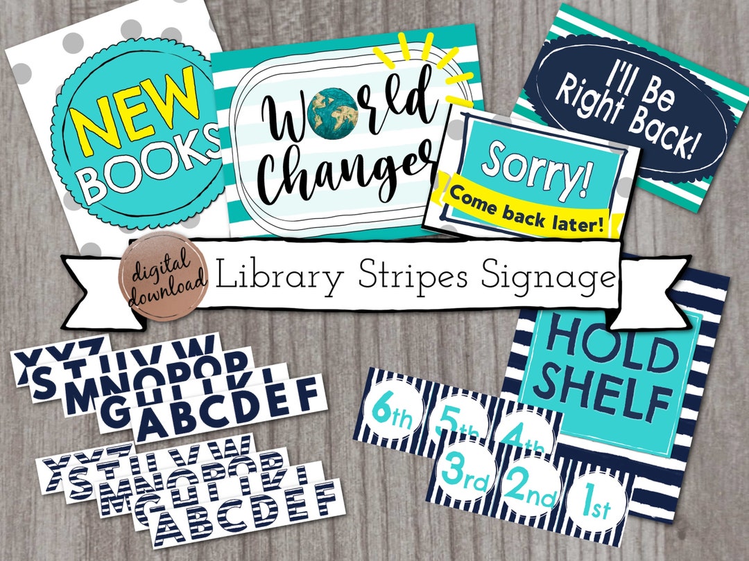 Printable Bundle for School or Classroom Library | Library Decor ...