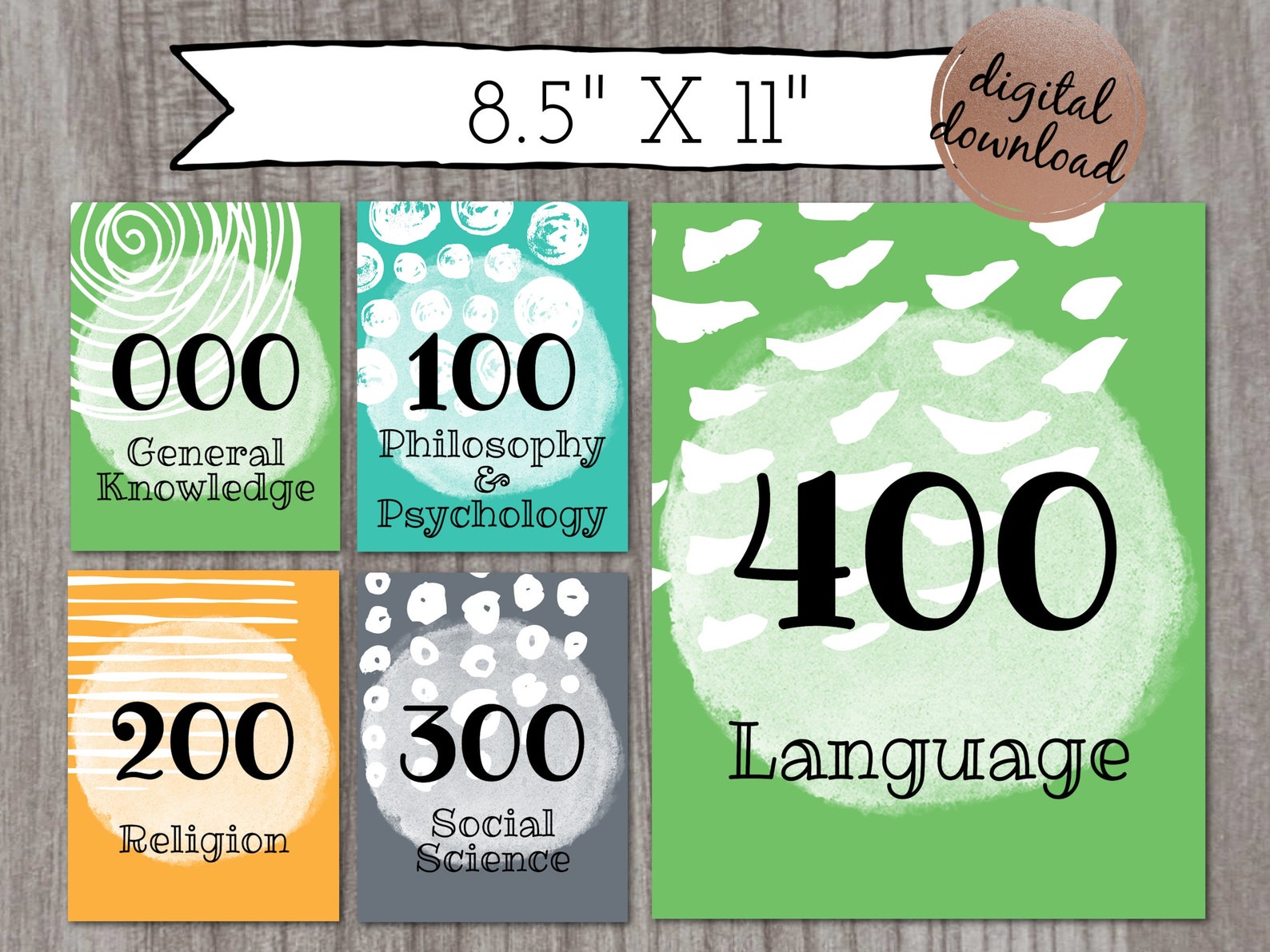 Dewey Decimal Posters | 10 Printable Posters With Call Numbers ...