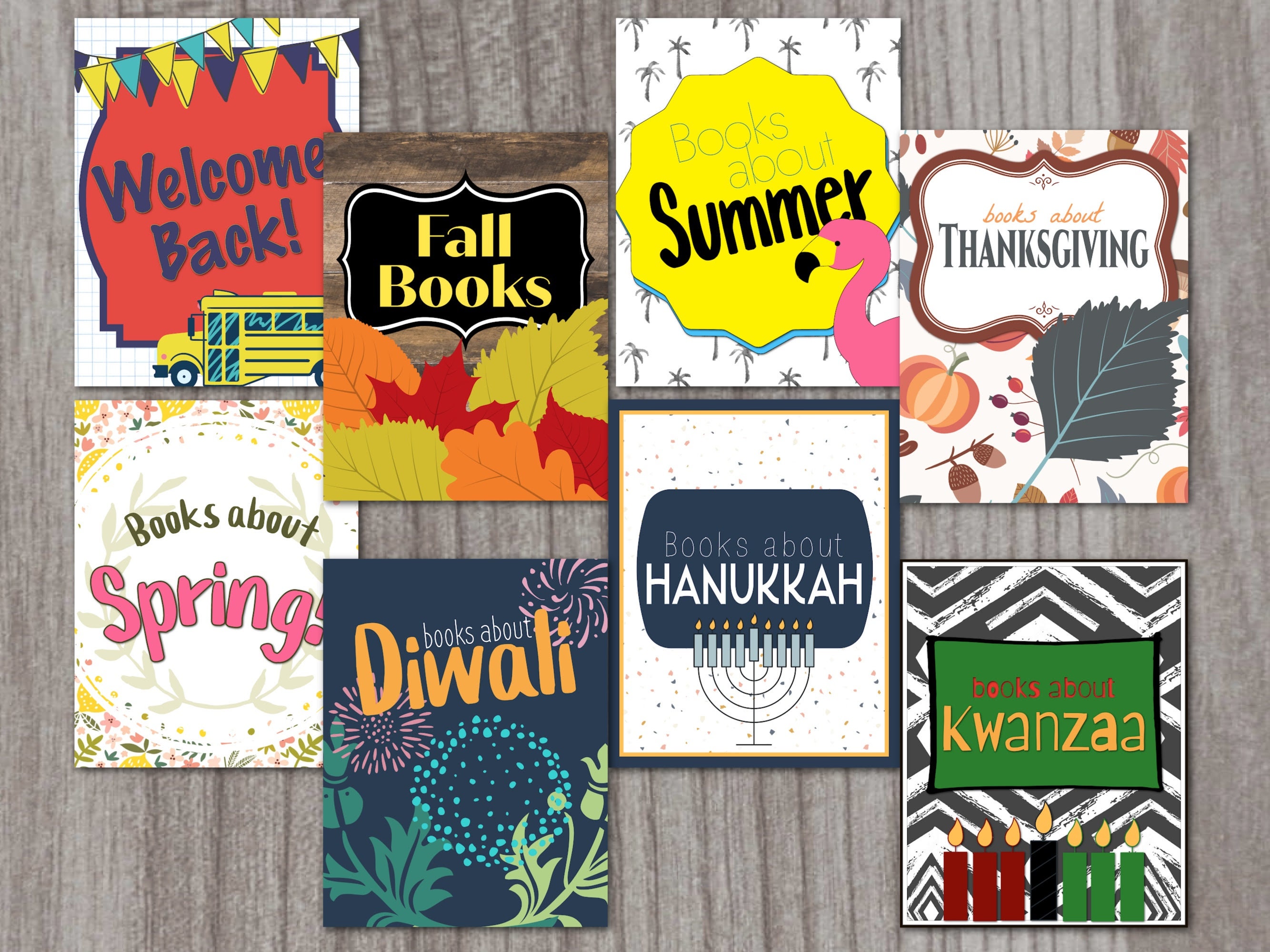 Printable Holiday Sign Bundle for School Library or Classroom | Library ...