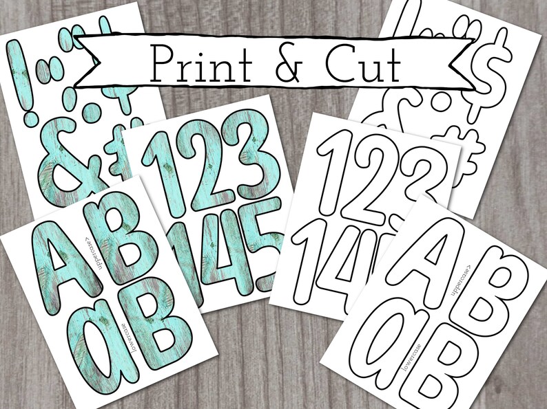 Printable Letters and Numbers for Bulletin Boards Print and Cut Letters ...