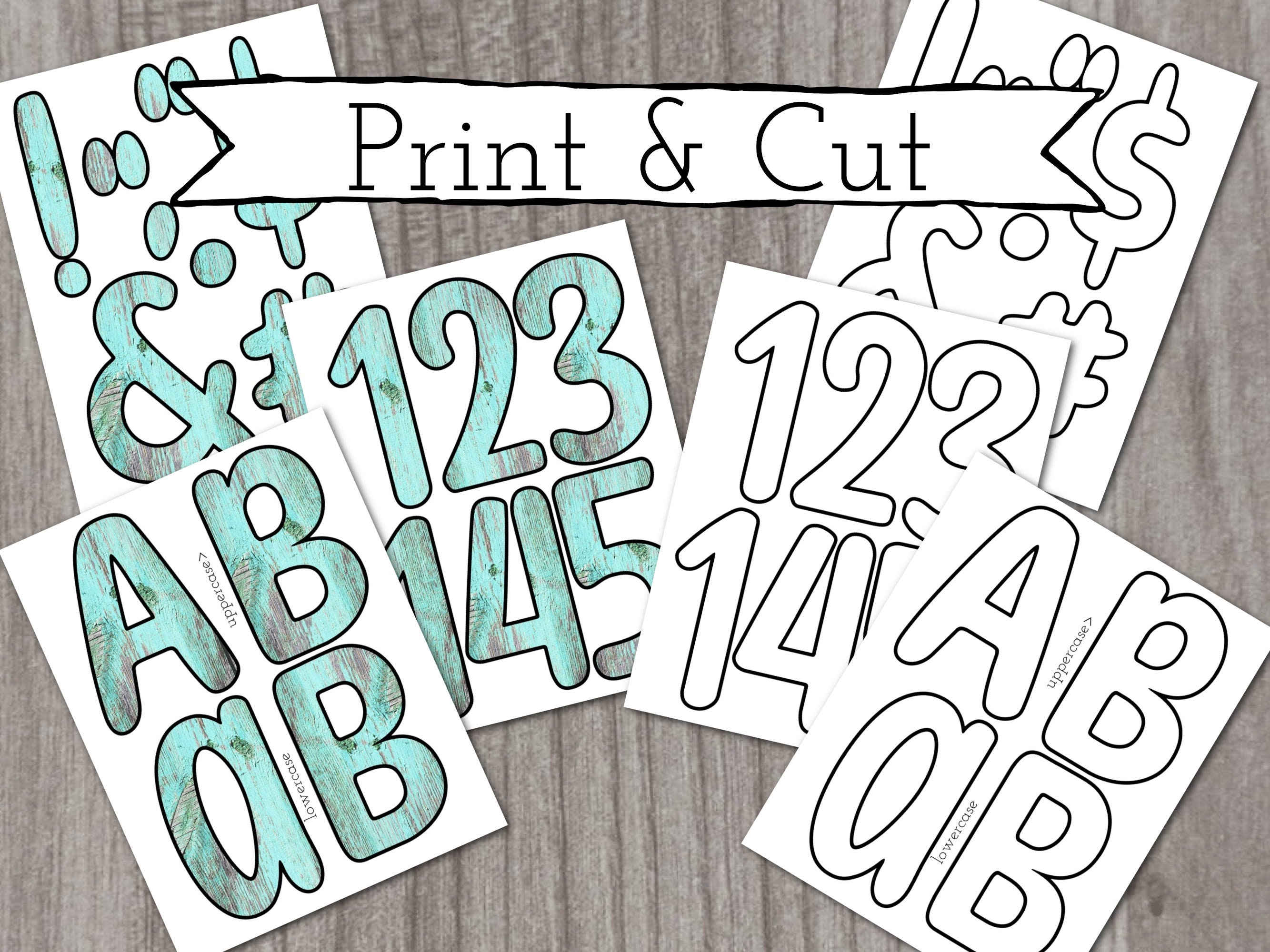 Printable Letters and Numbers for Bulletin Boards Print and Cut Letters ...