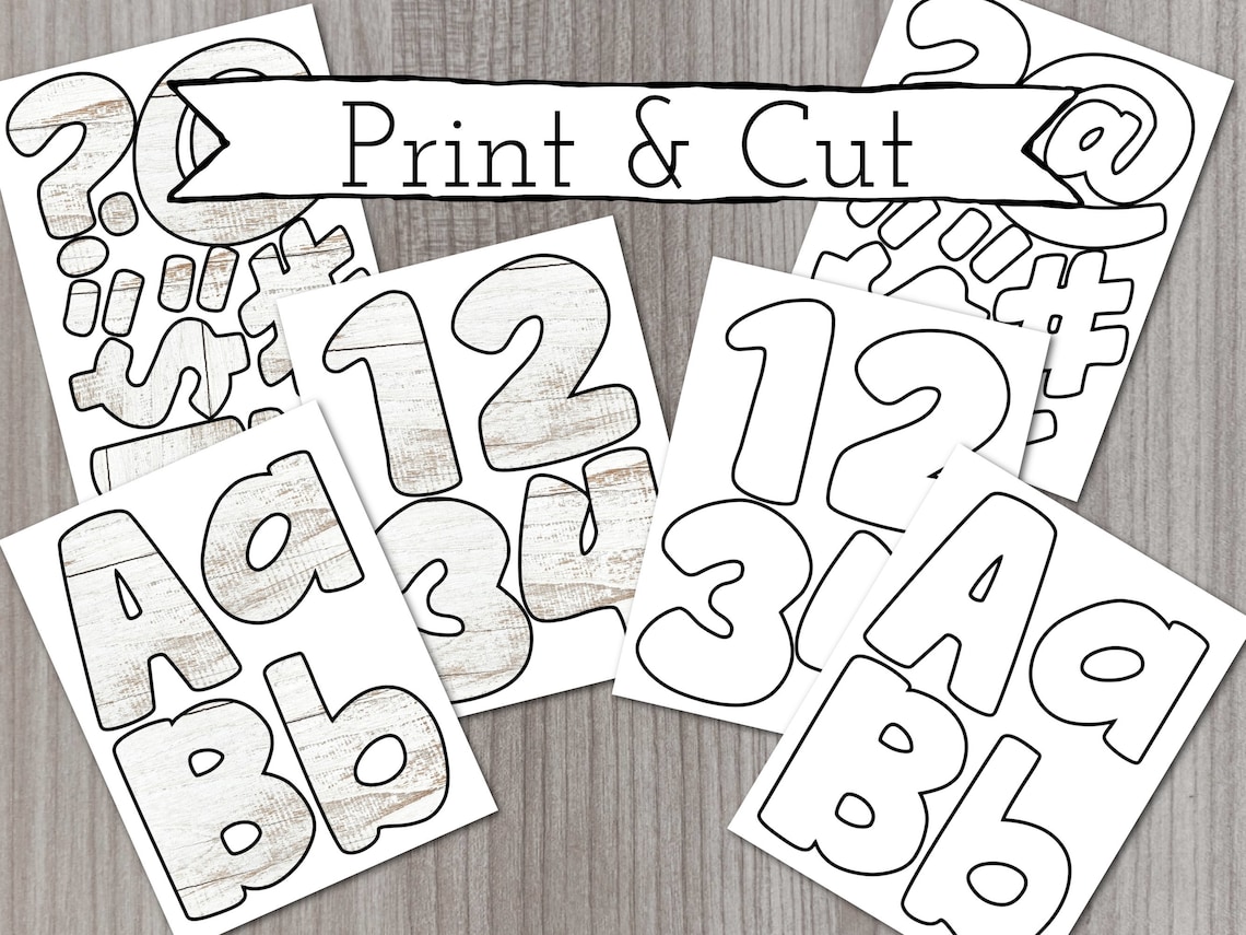 Printable Letters and Numbers for Bulletin Boards | Print and Cut ...
