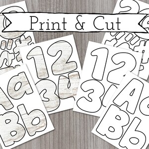 Printable Letters and Numbers for Bulletin Boards | Print and Cut ...