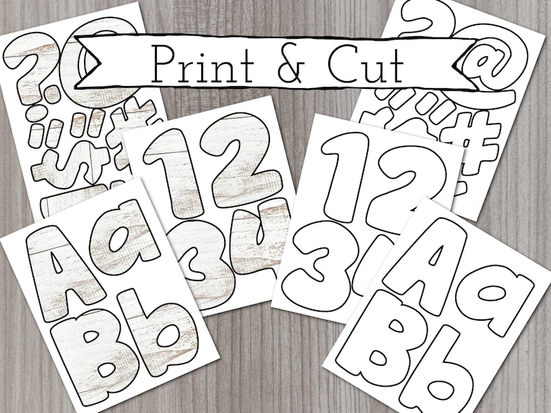 Printable Letters and Numbers for Bulletin Boards | Print and Cut ...