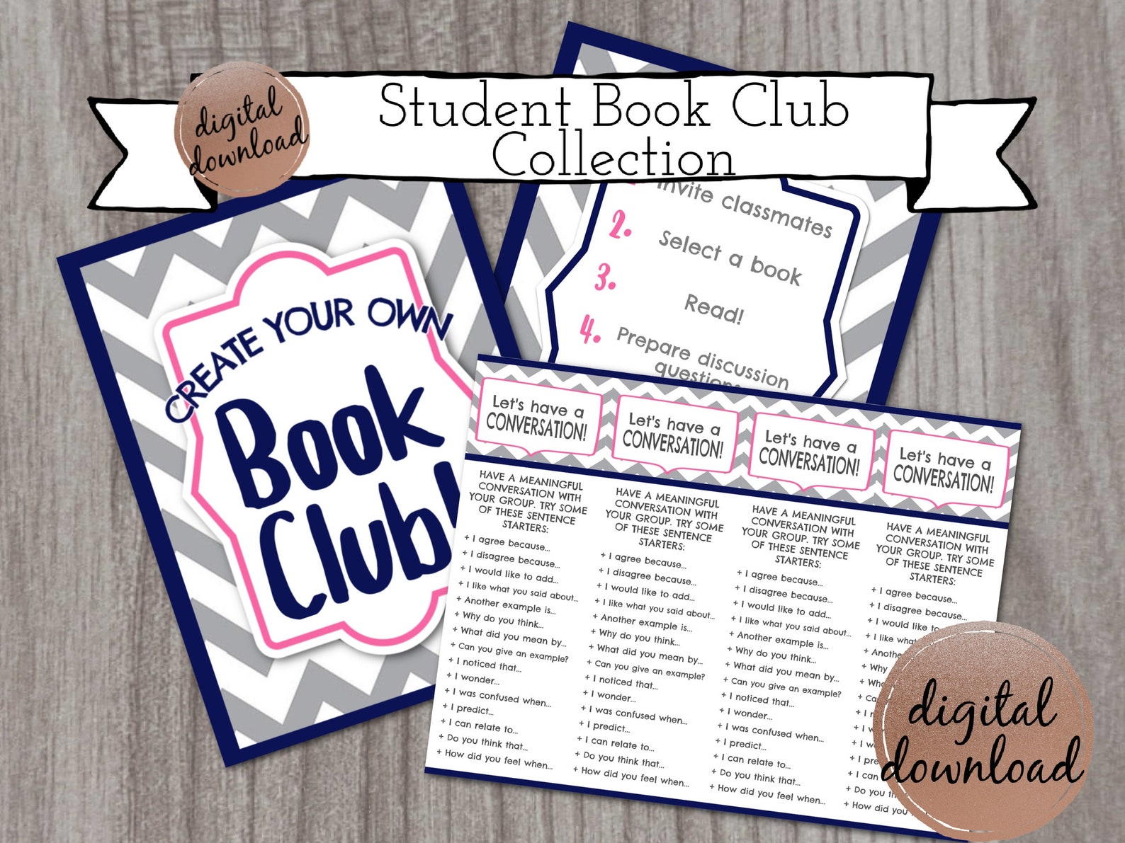 Book Club Printable for School Library or Classroom | Library Posters ...