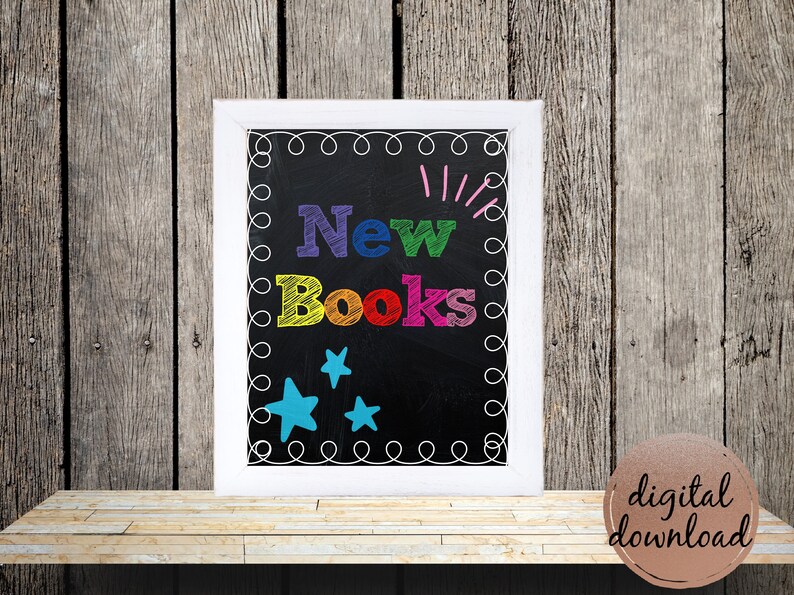 Chalkboard Sign Bundle for School or Classroom Library | Library ...
