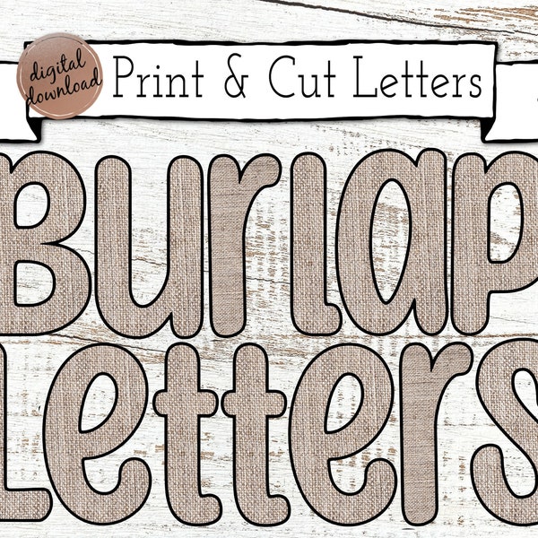 Burlap Letters - Etsy