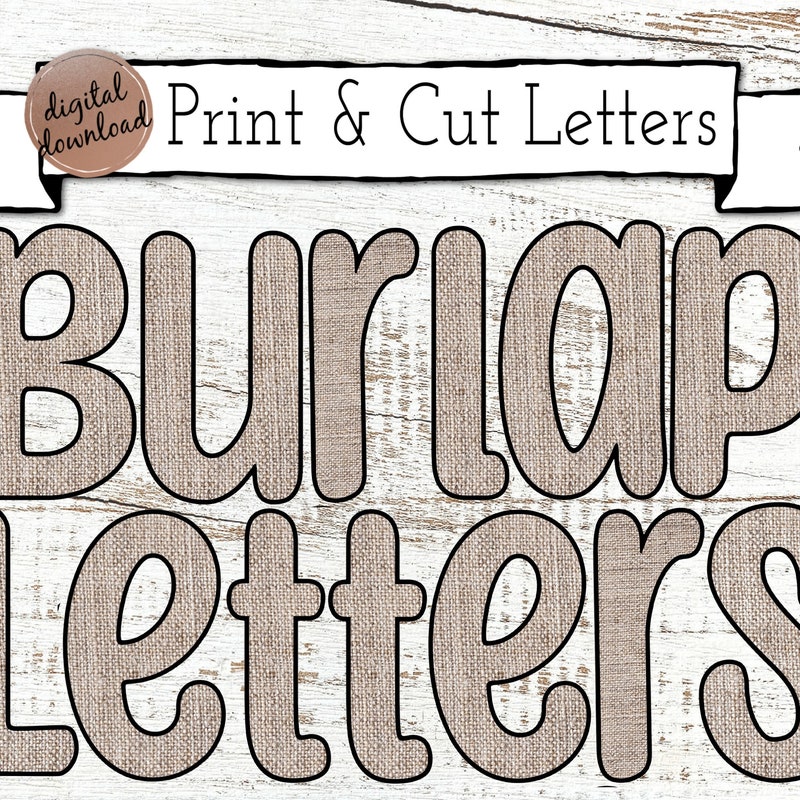 Burlap Letters - Etsy