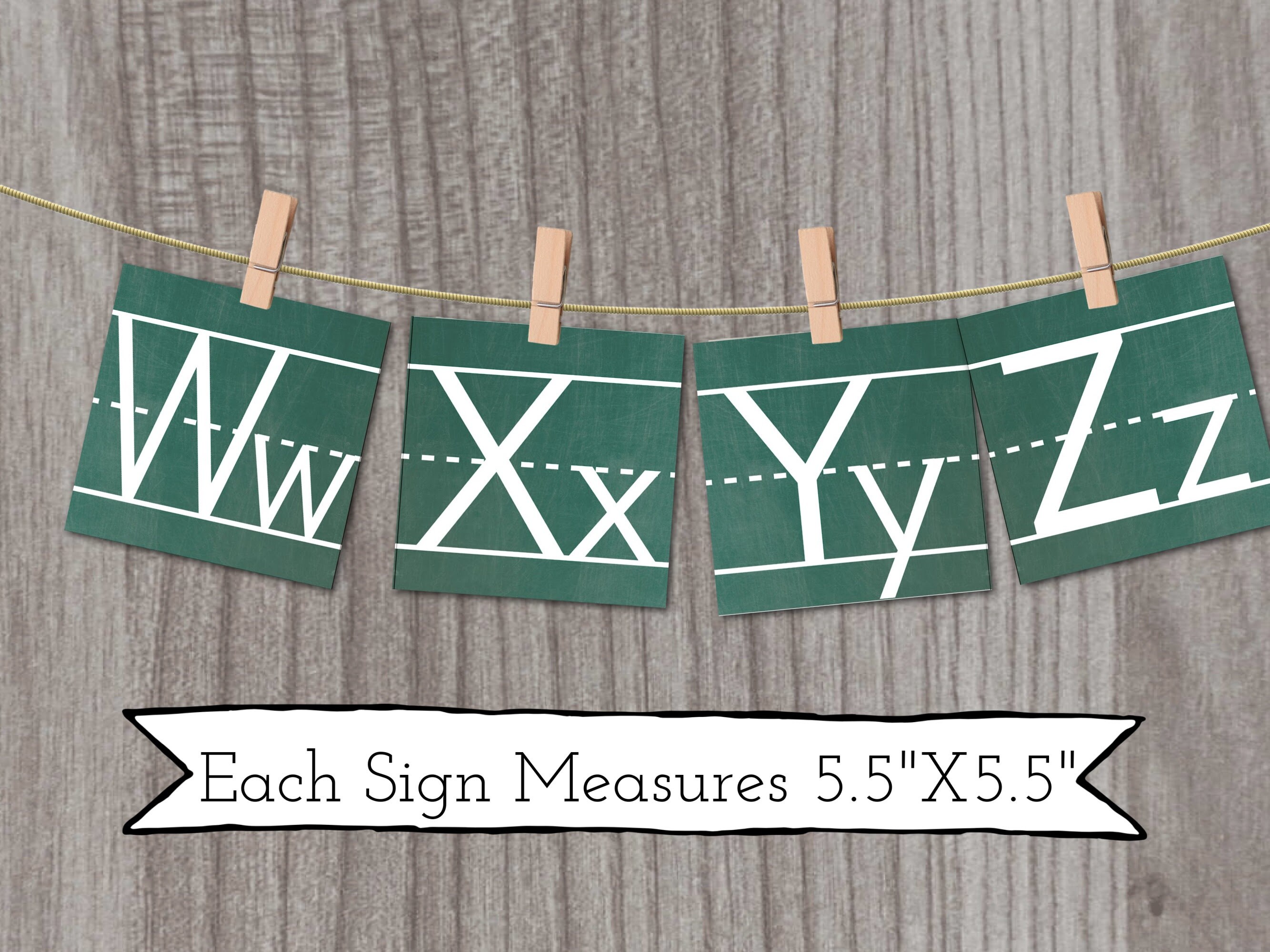 Handwriting Alphabet Chalkboard Printable Posters | Farmhouse Classroom ...