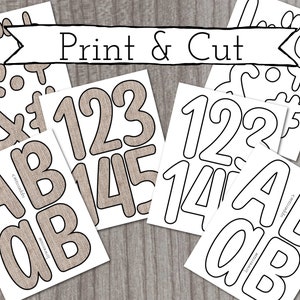 Printable Letters and Numbers for Bulletin Board | Print and Cut ...