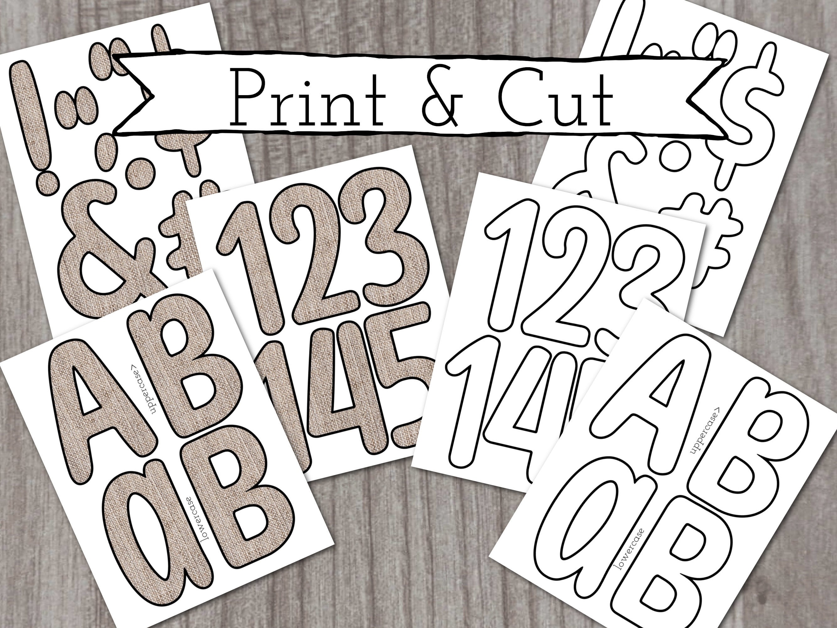 Printable Letters and Numbers for Bulletin Board | Print and Cut ...