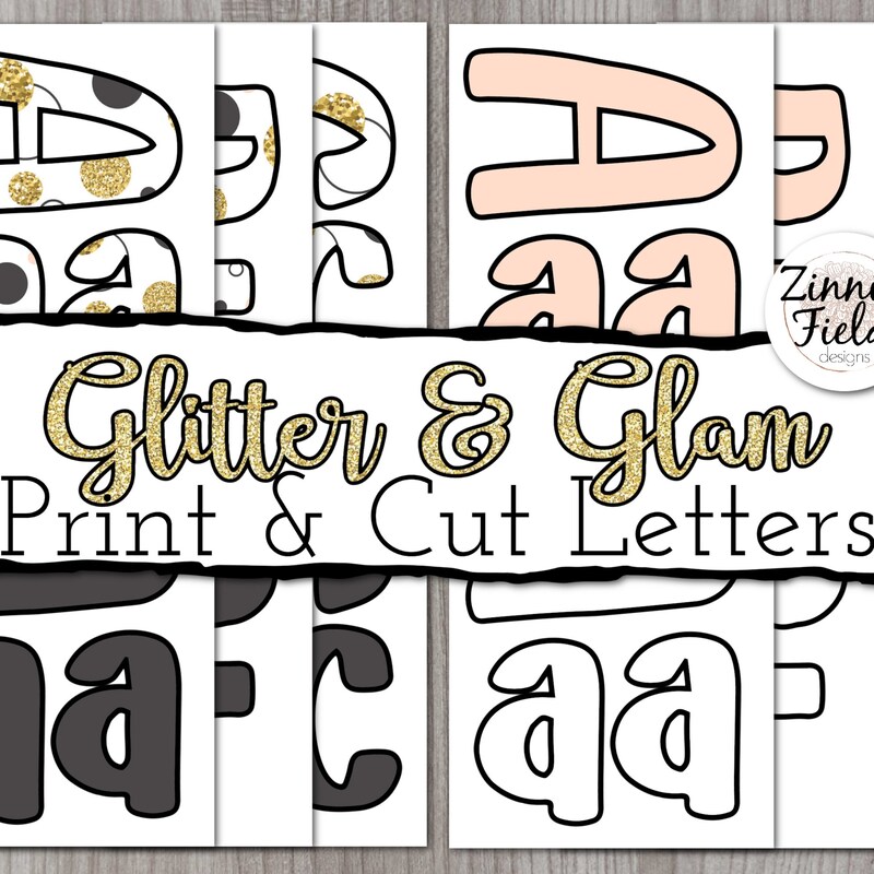 Glitter Letters - Etsy
