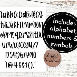 Handwritten Printable Letters and Numbers for Bulletin Boards | Print ...