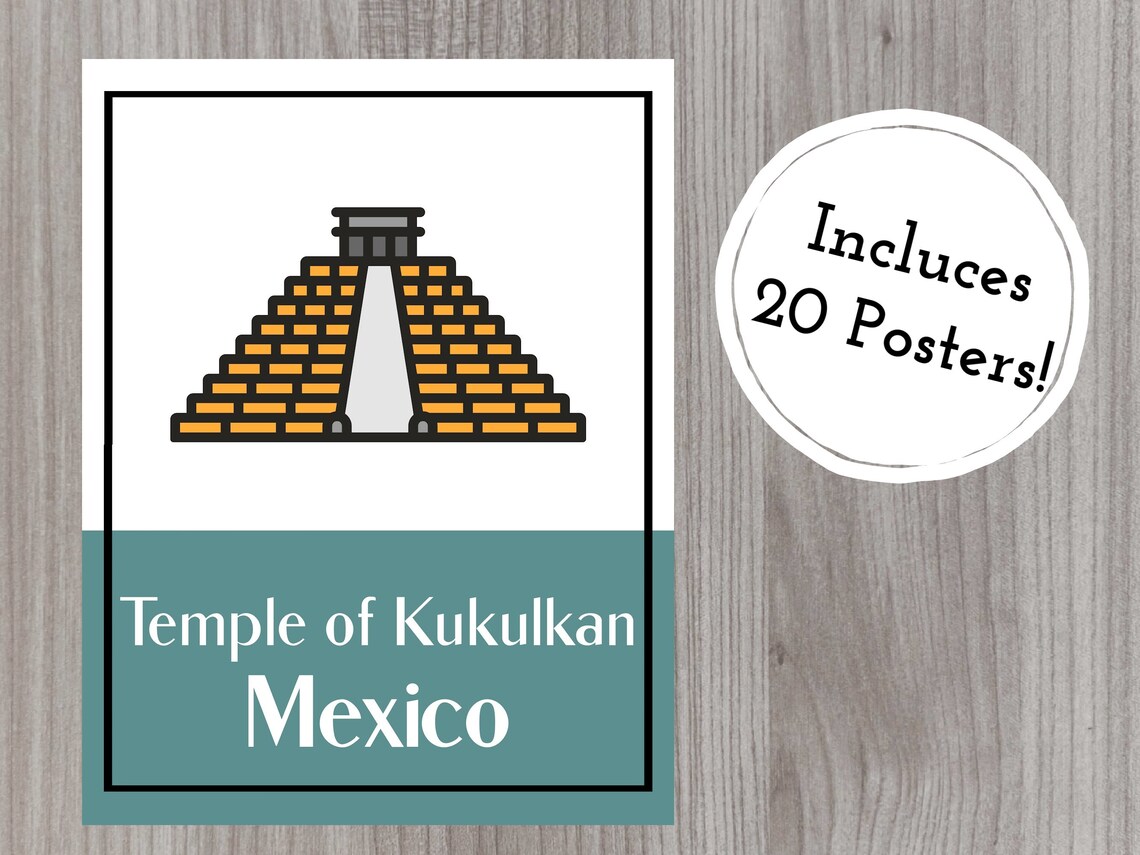 World Landmarks Printable Posters | Classroom Decor | Geography Posters ...