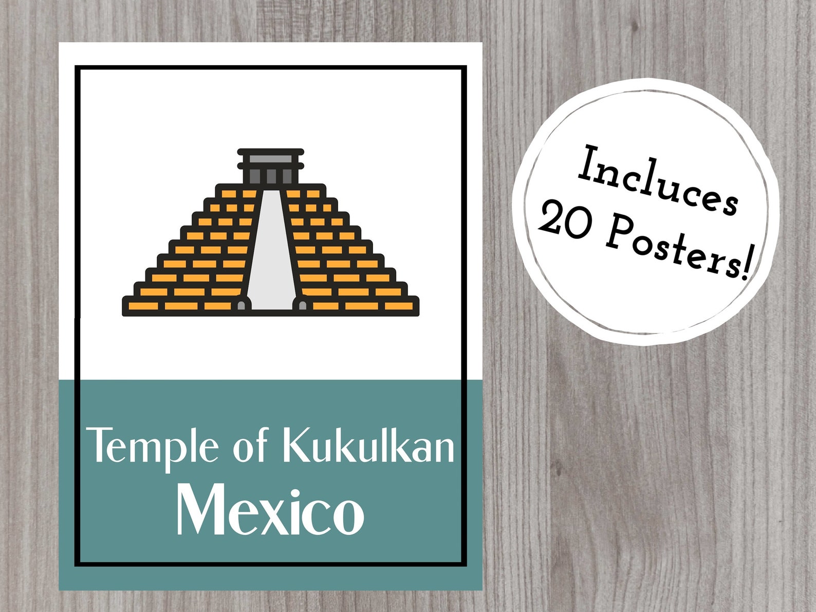 World Landmarks Printable Posters | Classroom Decor | Geography Posters ...