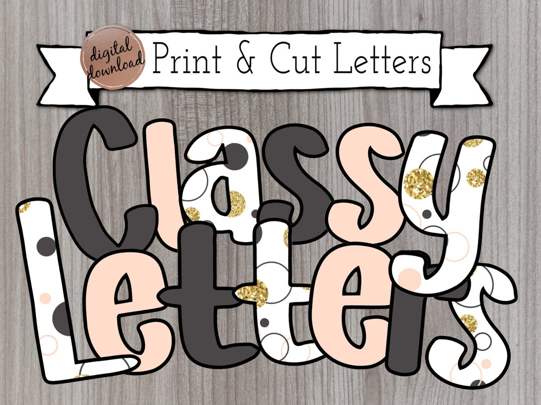 Printable Bulletin Board Letters and Numbers Print and Cut - Etsy