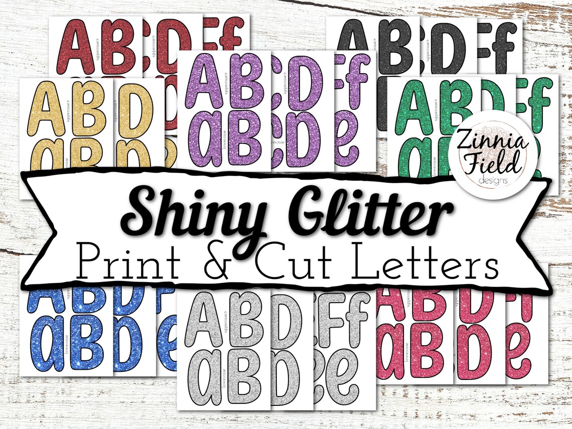 Printable Letters and Numbers for Bulletin Boards Print and Cut Glitter ...