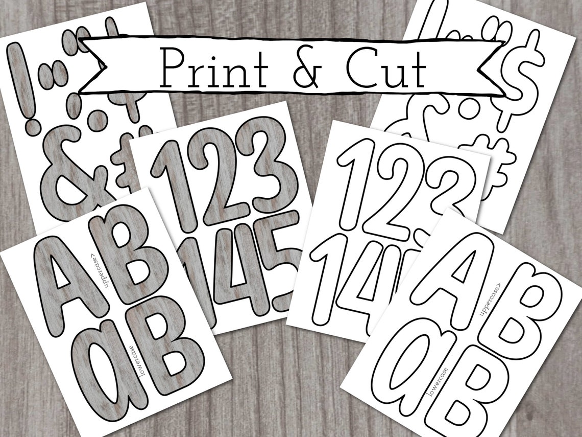 Printable Letters and Numbers for Bulletin Boards Print and Cut ...